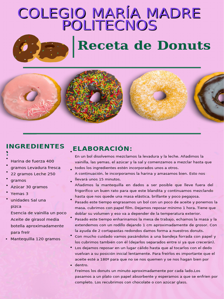 Receta Donuts | PDF