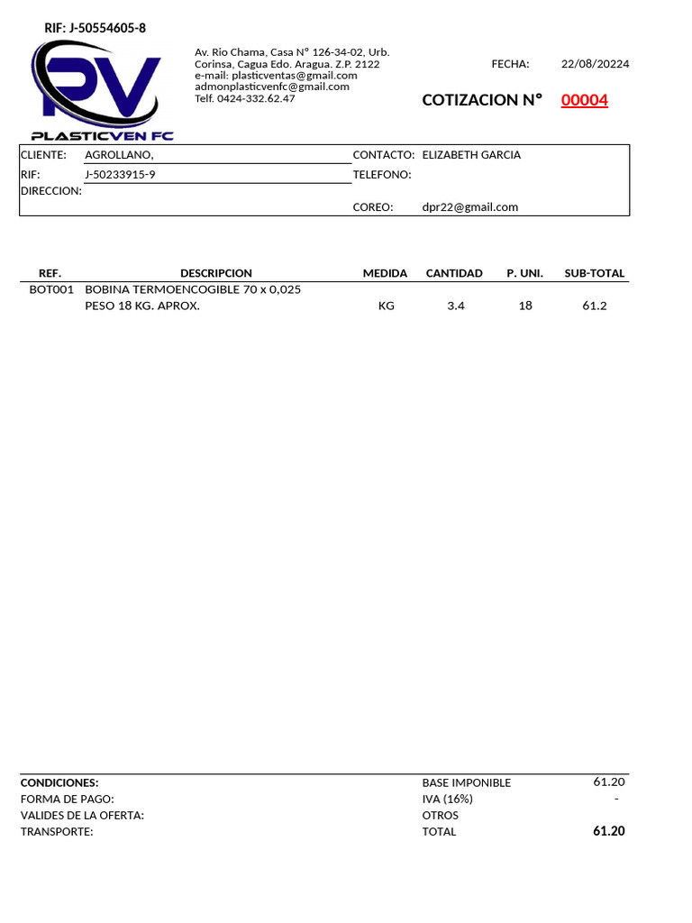 Nota de Entrega #000027 Bengod | PDF