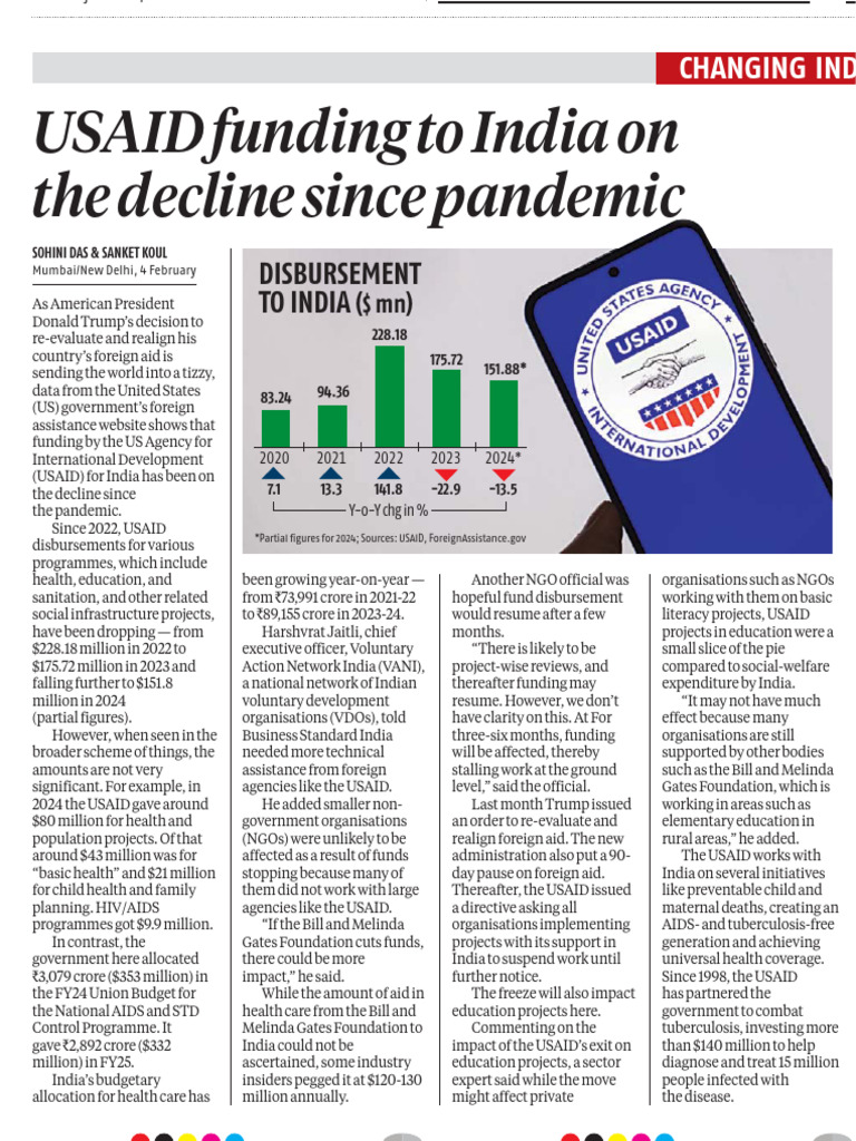US Aid To India in Decline Mode | PDF | United States Agency For ...