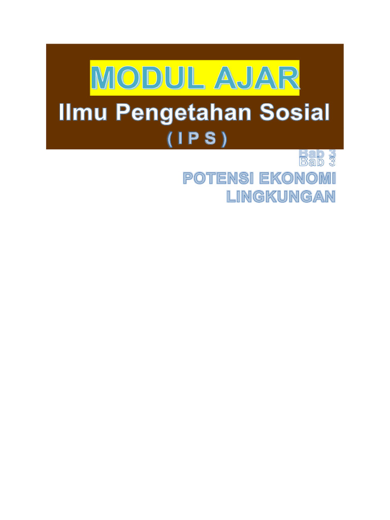 Modul Ajar Tema 3.a Perubahan Potensi Sda | PDF