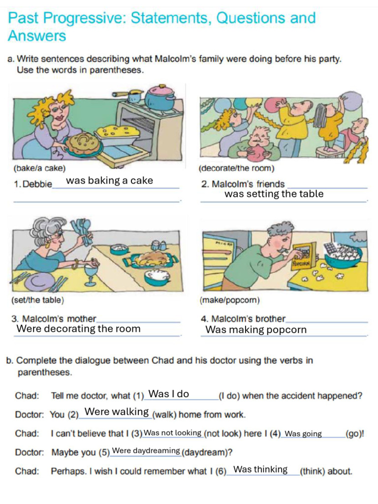 Past Progressive | PDF