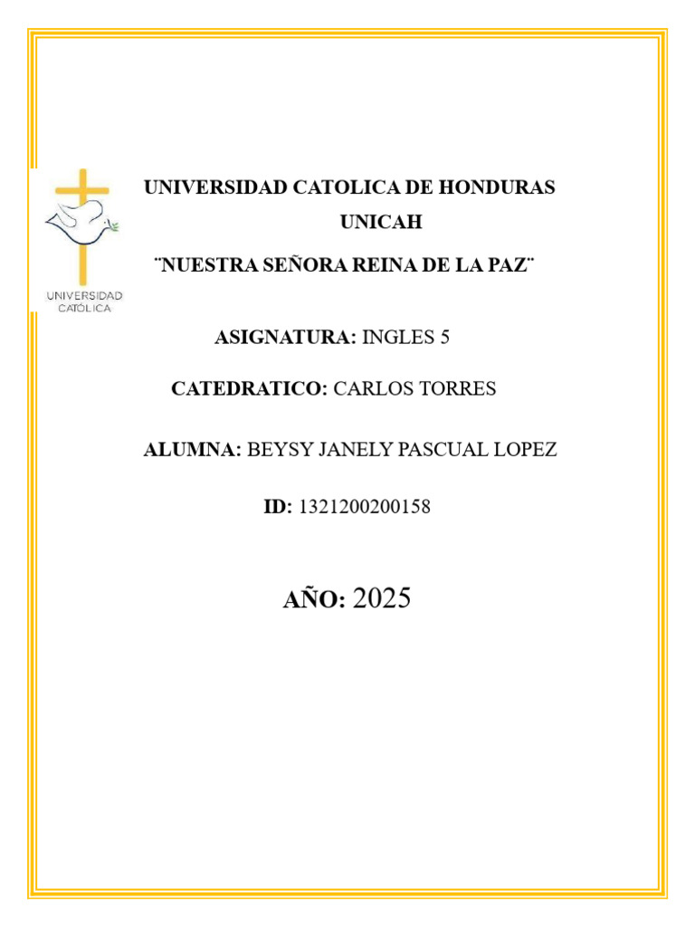 Ejercicios de Ingles 5 - Beysy Janely Pascual Lopez - 1321200200158 ...