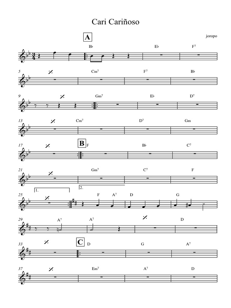Cari Cariñoso - Partitura completa | PDF