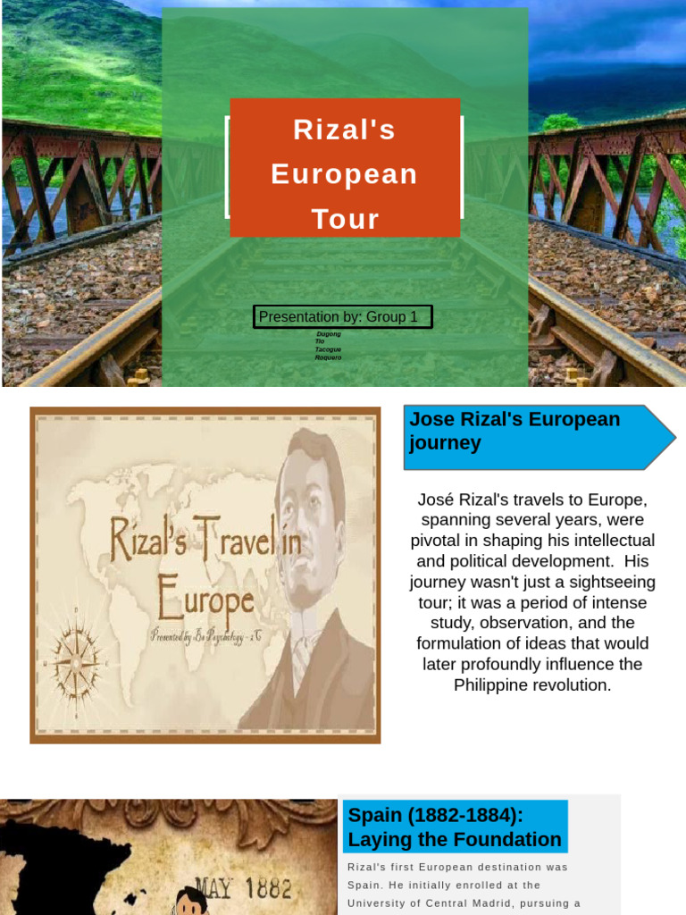 Rizal's European Tour | PDF | Spain | Nationalism