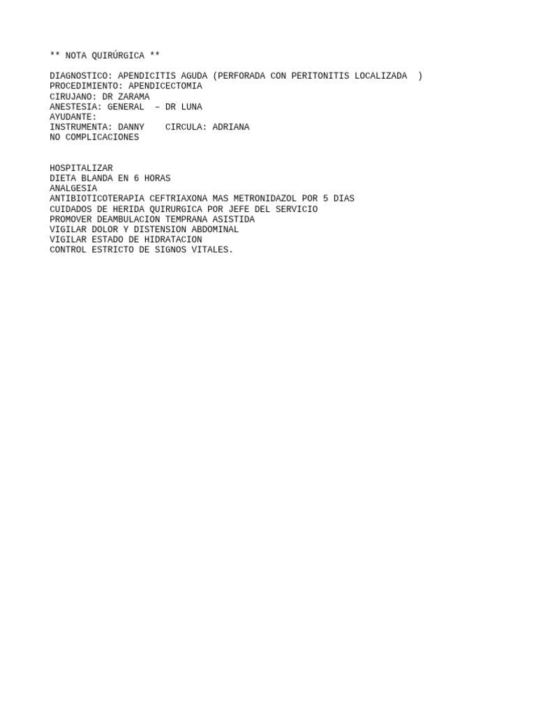 APENDICE PERFORADA | PDF