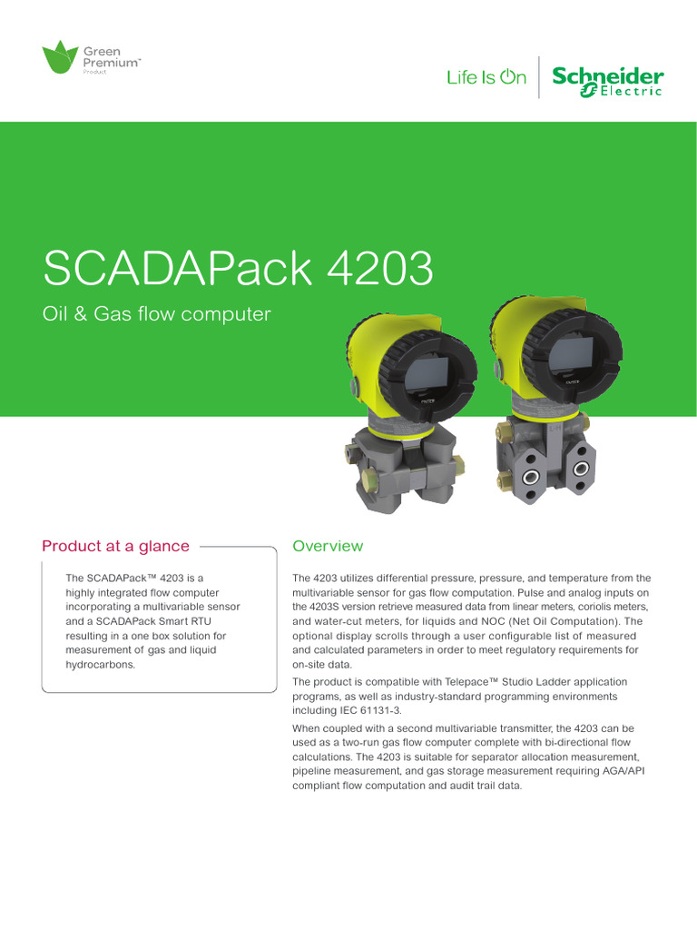 SCADAPack 4203 Datasheet | PDF | Computing | Computer Engineering