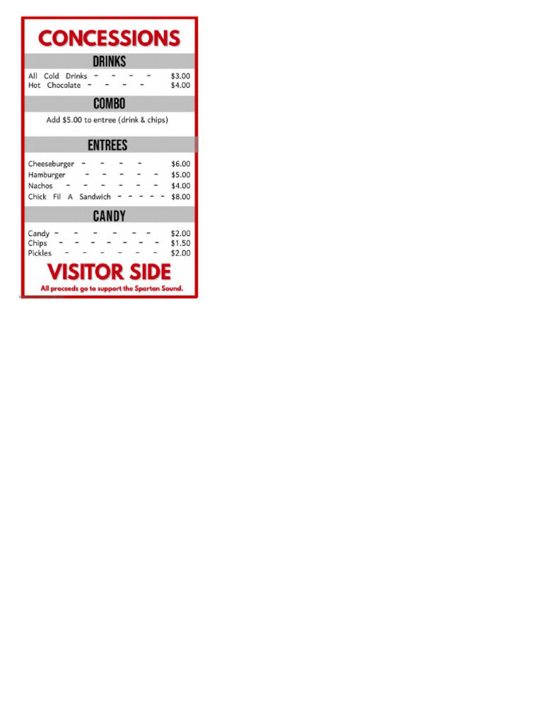 Visitor Side Concessions | PDF