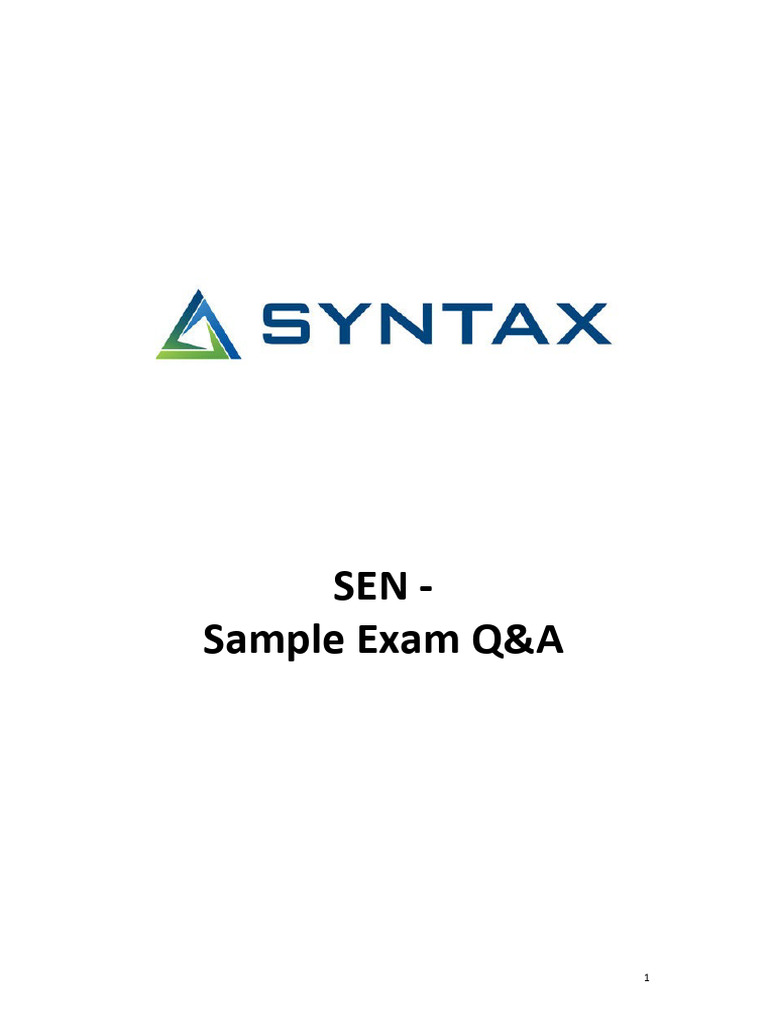 Sample SEN Exam Questions | PDF | World Wide Web | Internet & Web
