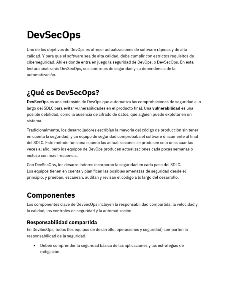 DevSecOps es-ES | PDF | Valores | Software