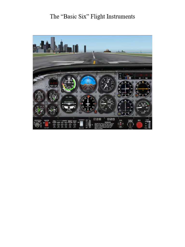 Basic 6 Flight Instruments WKSHT | PDF