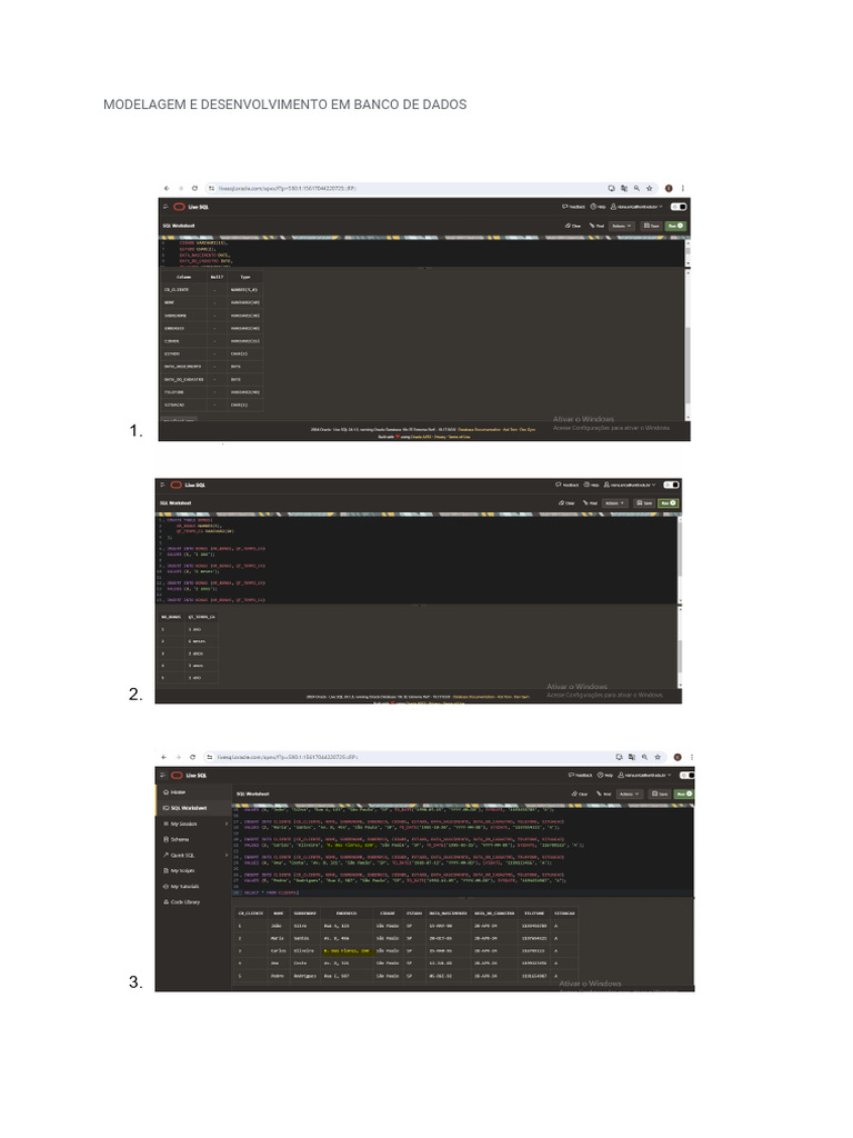 Modelagem e Desenvolvimento em Banco de Dados | PDF
