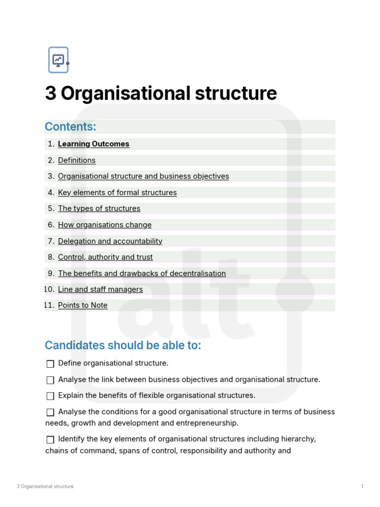 Understanding Organisational Structure | PDF | Organizational Structure ...