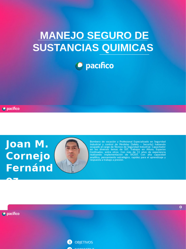 Manejo Seguro de Sustancias Quimicas - Pacifico Seguros | PDF | Combustión | Oxígeno