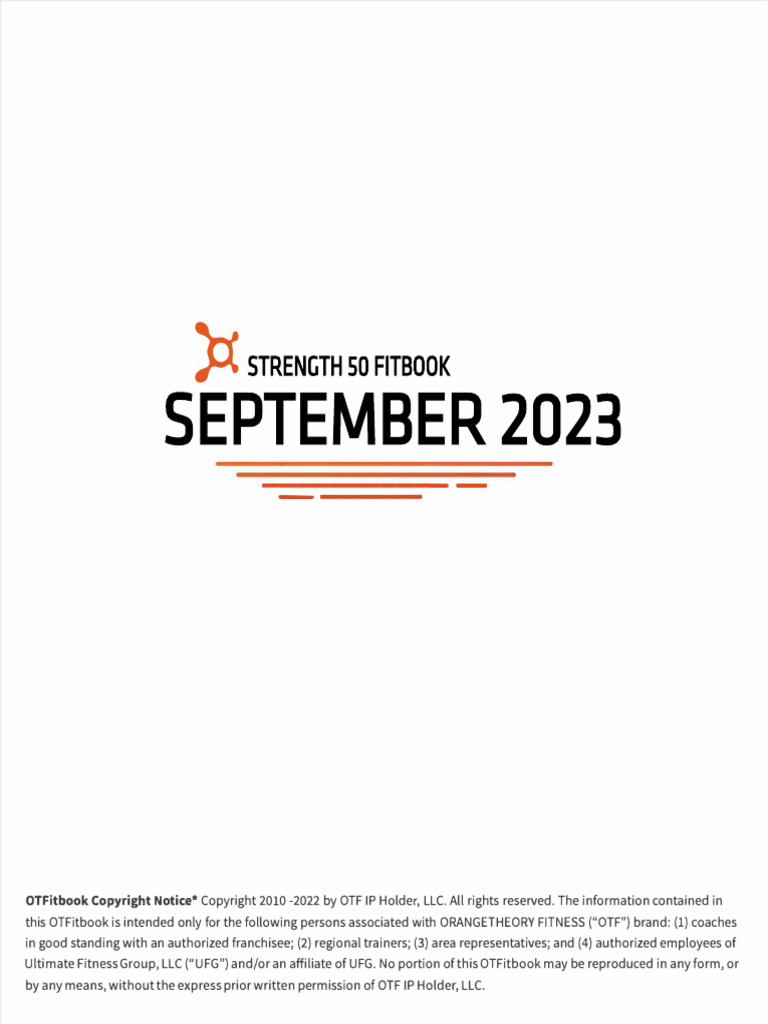 September Strength 50 Fitbook | PDF | Weight Training | Physical Exercise