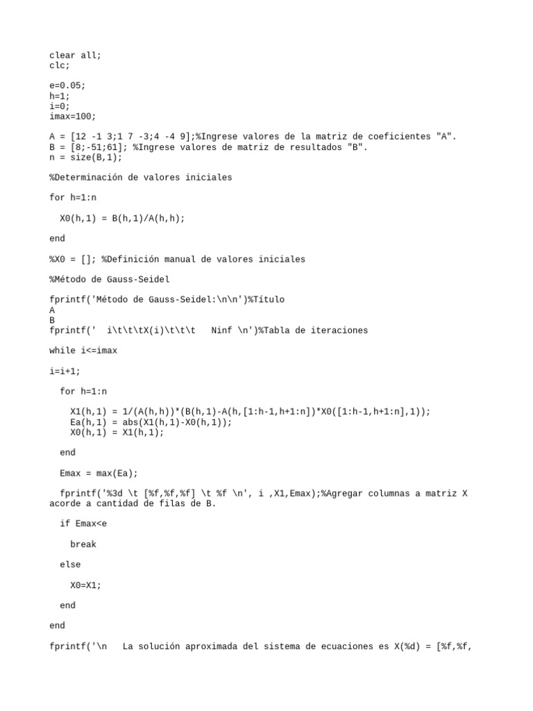Gauss Seidel | PDF