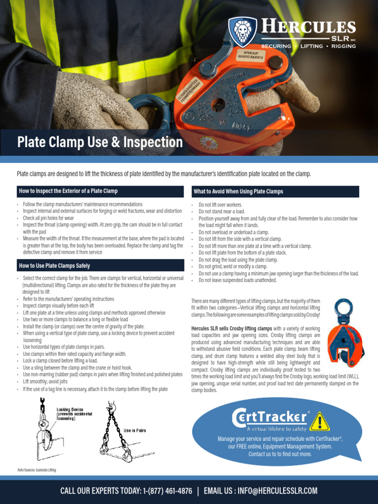 Plate Clamp Services PDF Download | PDF | Crane (Machine) | Mechanical ...