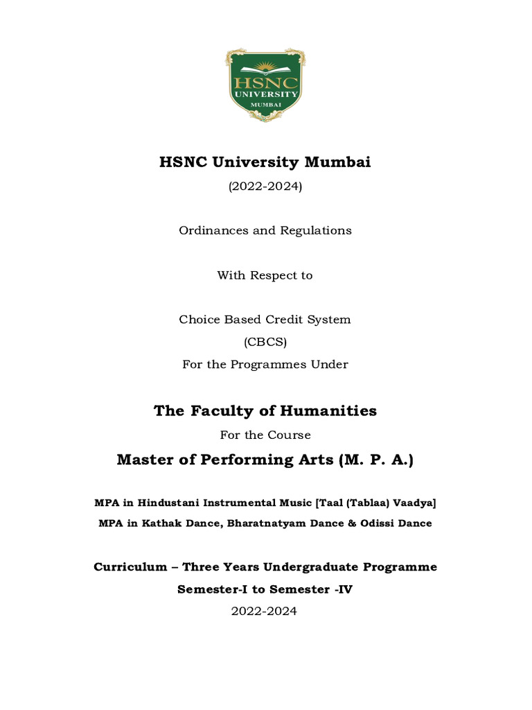 MPA Compiled NEP Syllabus-2024-26 | PDF | Thesis | University And ...
