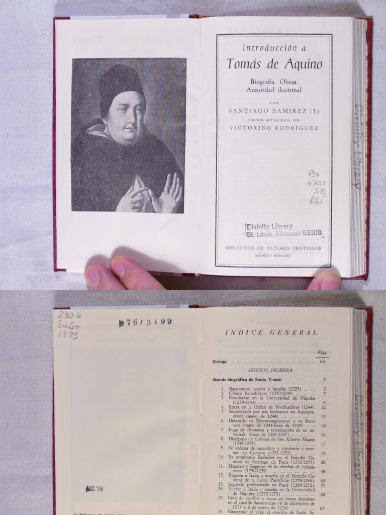 Santiago Ramírez - Introducción A Tomás de Aquino Biografia, Obras ...