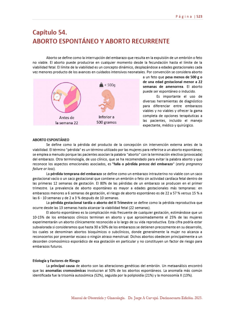 ABORTO ESPONTANEO Y RECURRENTE | PDF | Aborto | El embarazo
