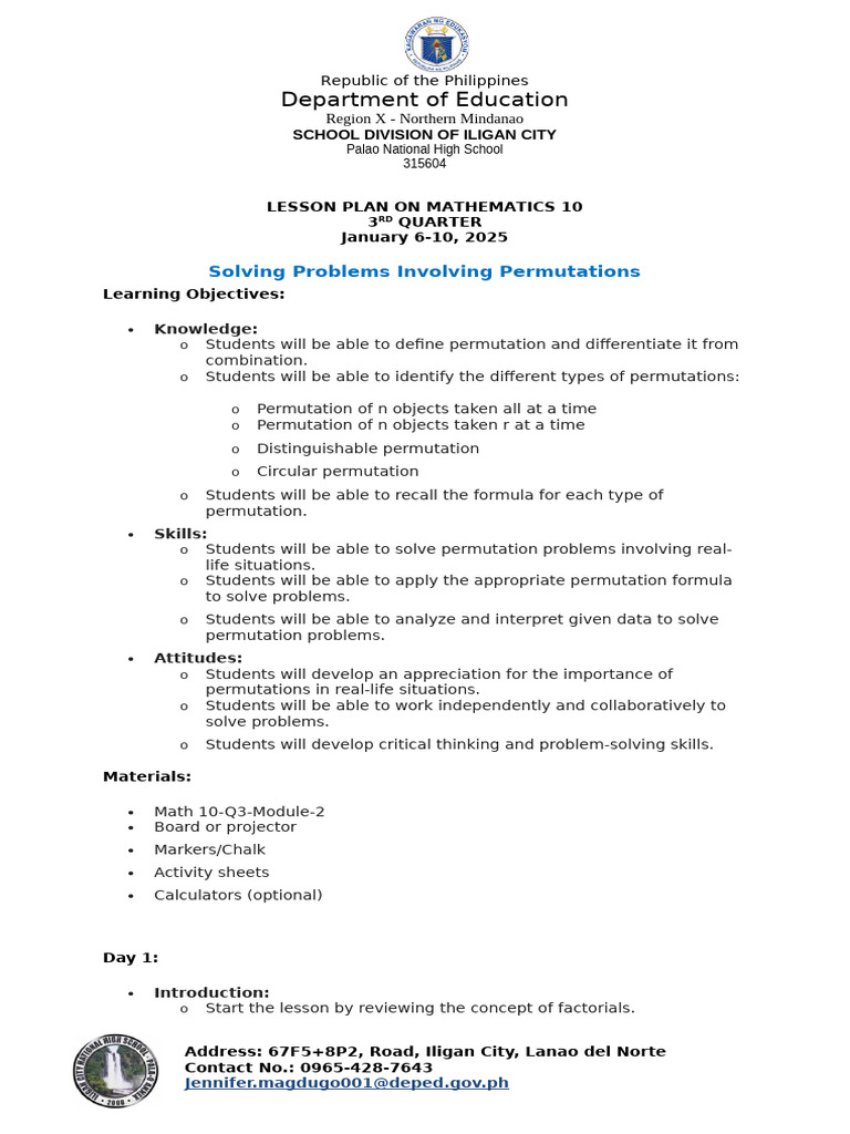 DLP-Q3W2 | PDF | Permutation | Learning