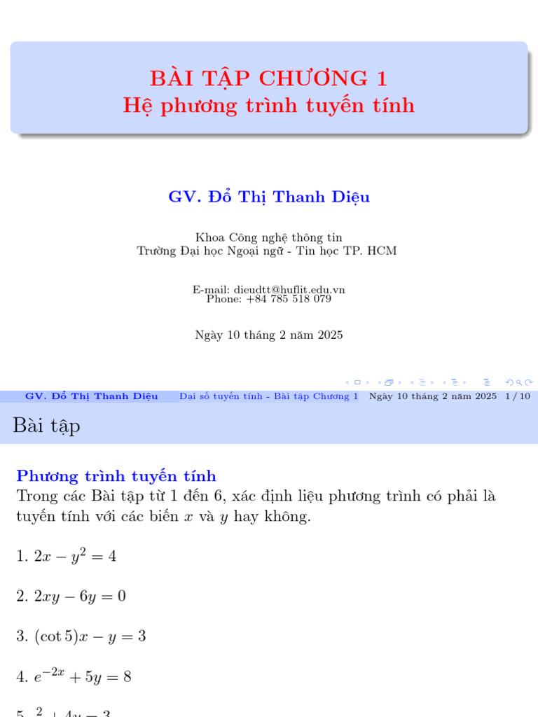 DSTT - Chuong 1 - Bai Tap | PDF