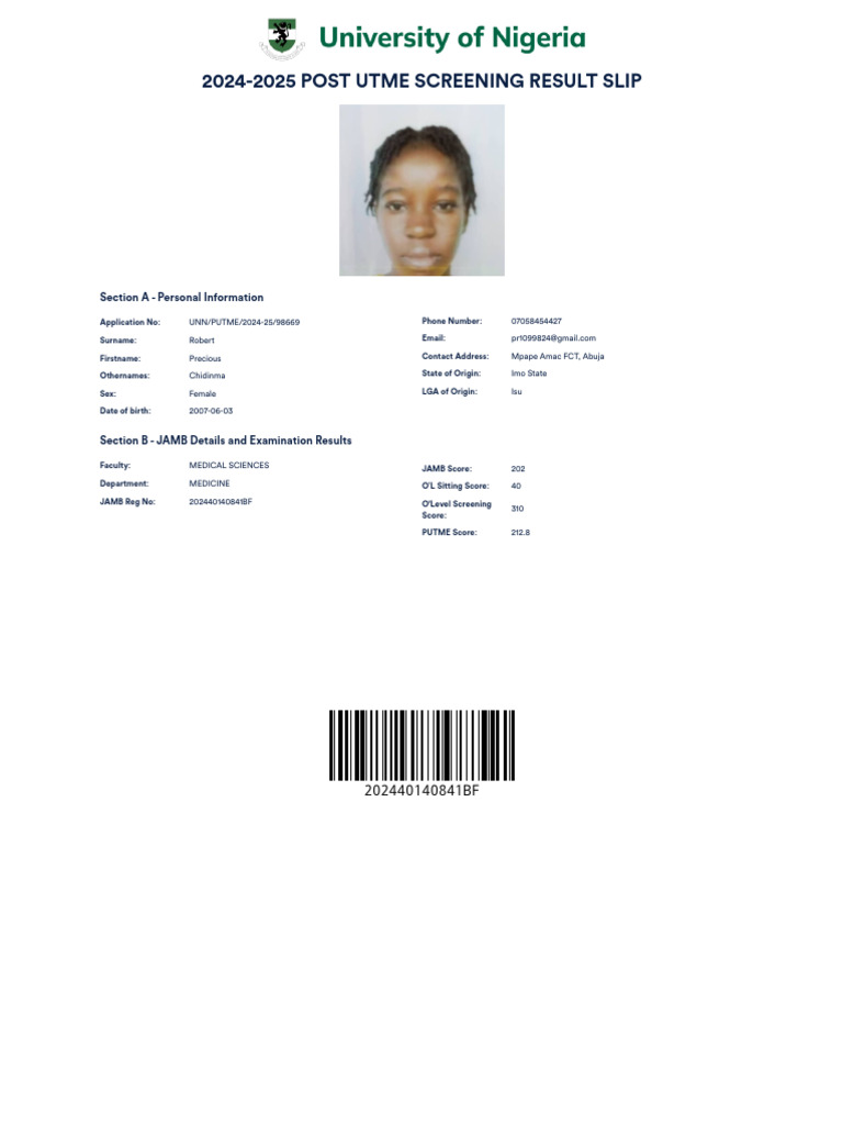 UNN SM Core Portal | PDF