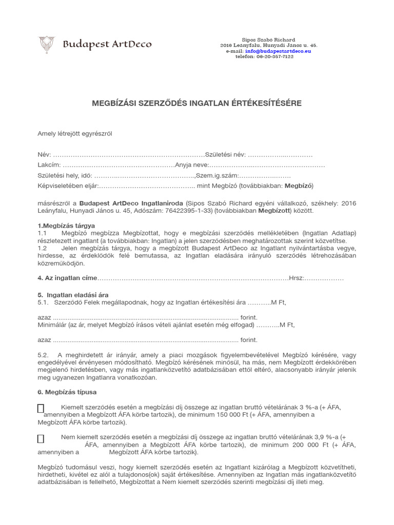 Szerzodes | PDF