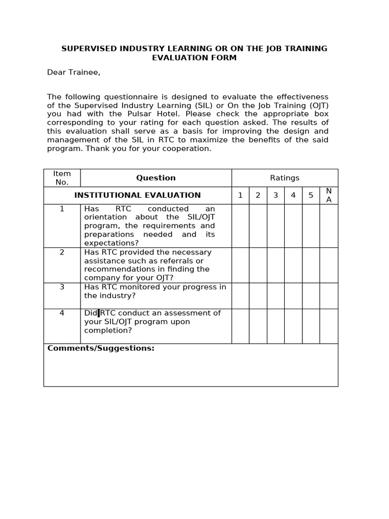 My Program Evaluation Form With Analysis-Final | PDF | Evaluation ...