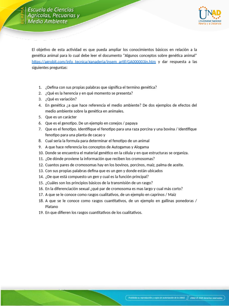 Conceptos Básicos de Genética Animal | PDF