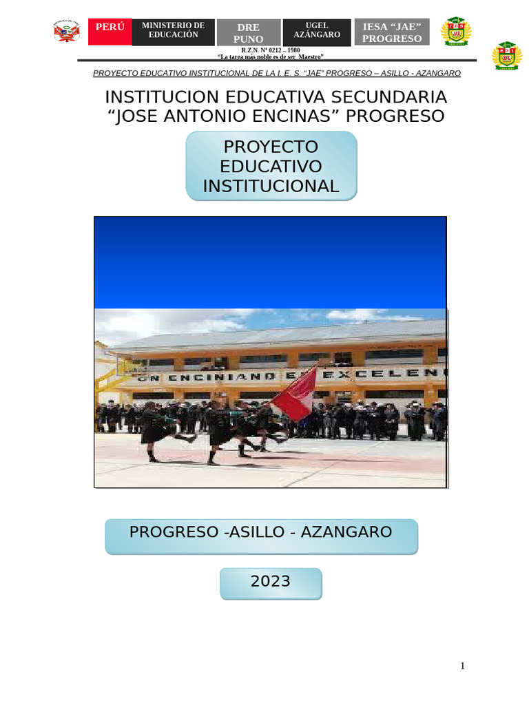 Institucion Educativa Secundaria "Jose Antonio Encinas" Progreso ...