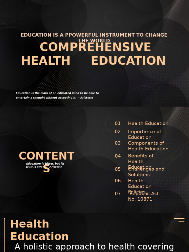 Importance of Health Education Overview | PDF | Health Education ...