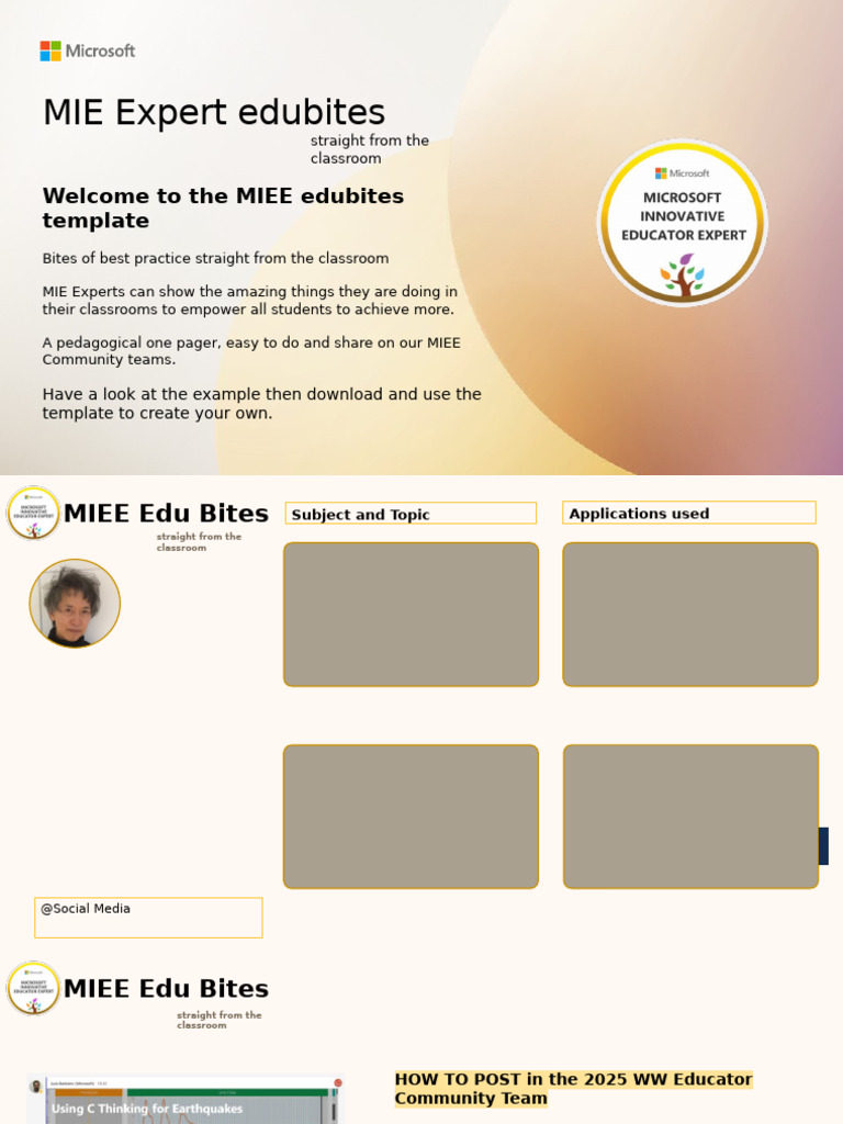 MIEE Edu Bites Template Guide | PDF
