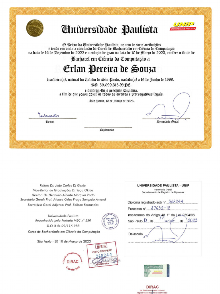 UNIP - Erlan Pereira de Souza | PDF