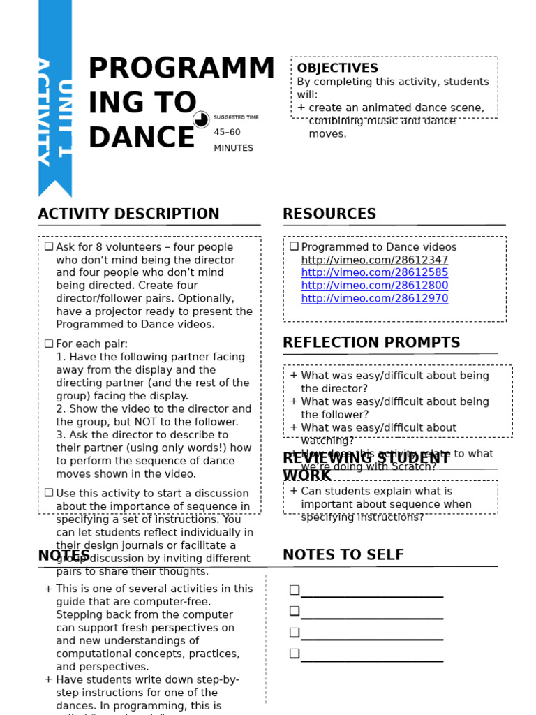 Unit 1 - Exploring - Programmed to Dance | PDF | Psychology | Behavioural Sciences