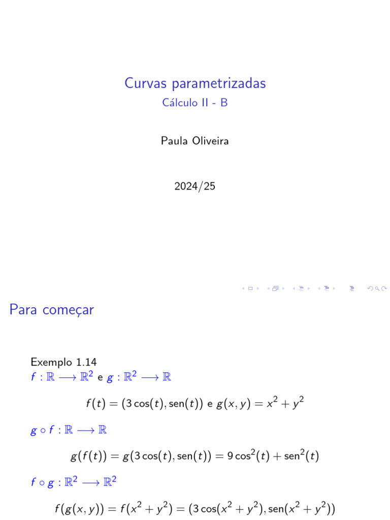 Curvasparametrizadas 2025 | PDF | Objetos matemáticos | Física Matemática