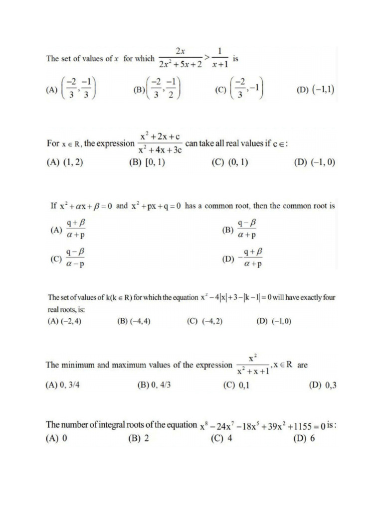 Quadratic Equations | PDF