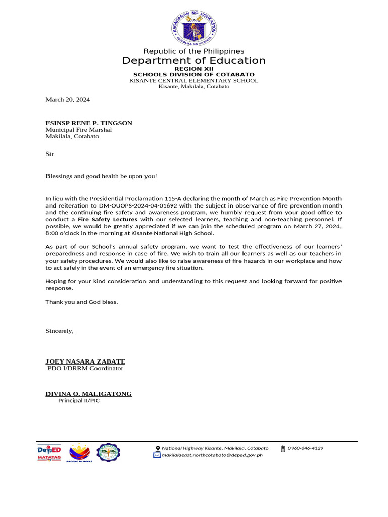 BFP Request Letter | PDF