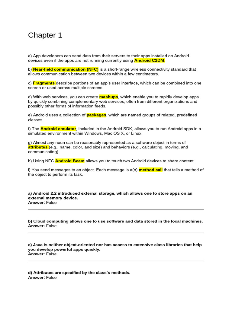 PRM392_note | PDF | Android (Operating System) | Class (Computer Programming)