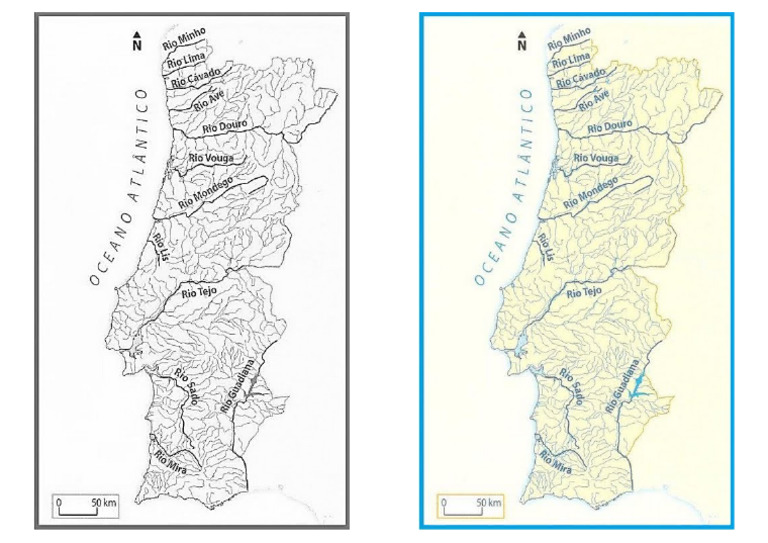 Mapa Portugal RIOS | PDF