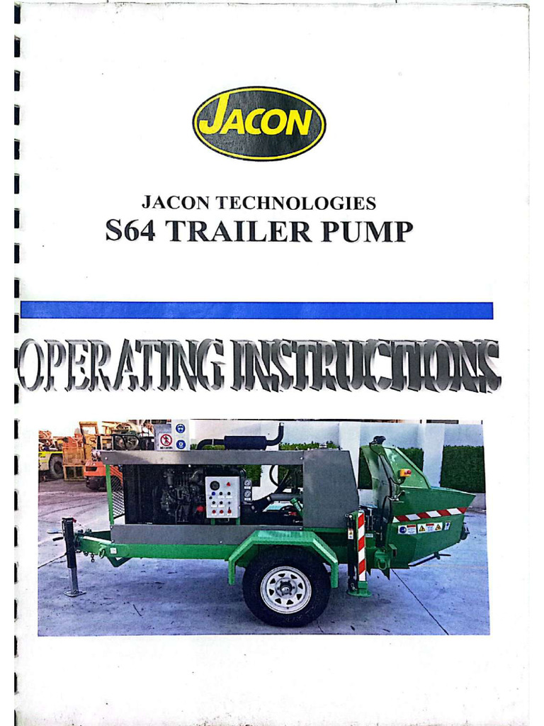 Jacon Trailer Pump S64 | PDF
