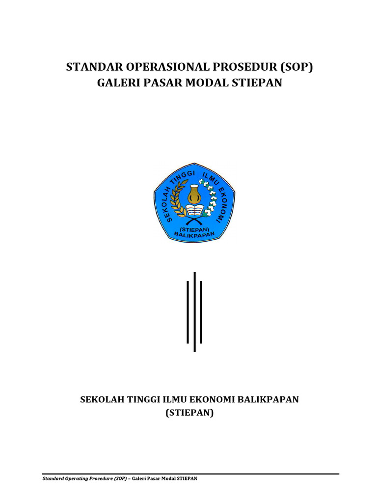 SOP Galeri Pasar Modal STIEPAN | PDF