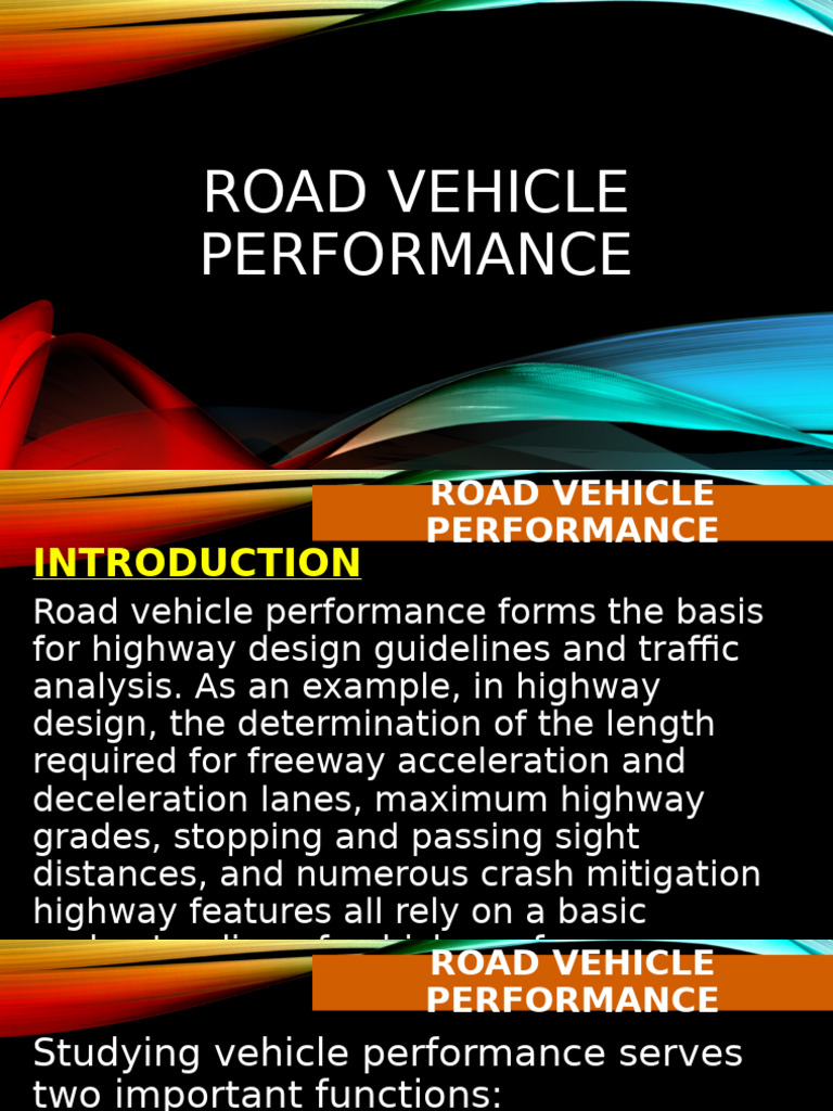 ROAD-VEHICLE-PERFORMANCE [Autosaved] | PDF | Friction | Drag (Physics)