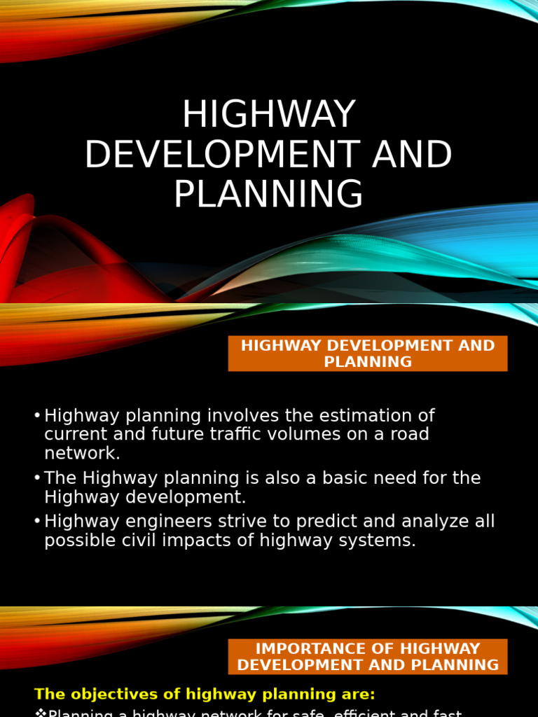 Highway Development and Planning | PDF | Road | Traffic