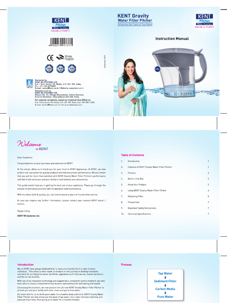 Kent Gravity Pitcher Manual | PDF