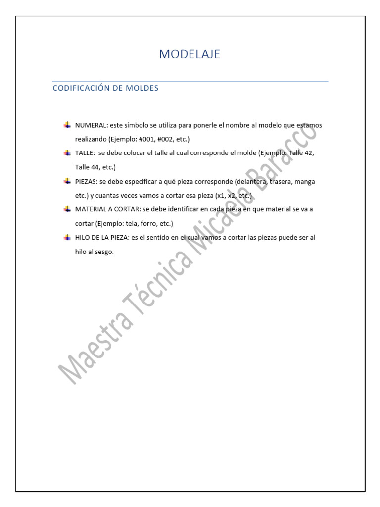Codificación de Moldes | PDF