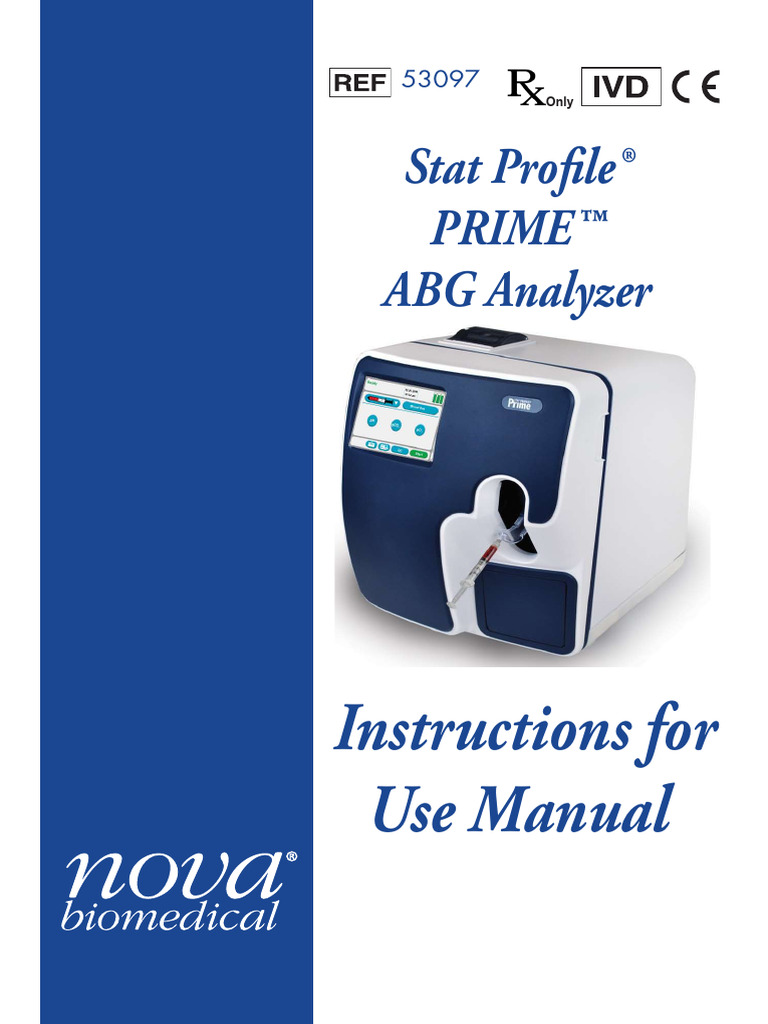 Stat Profile PRIME ABG Analyzer Manual | PDF