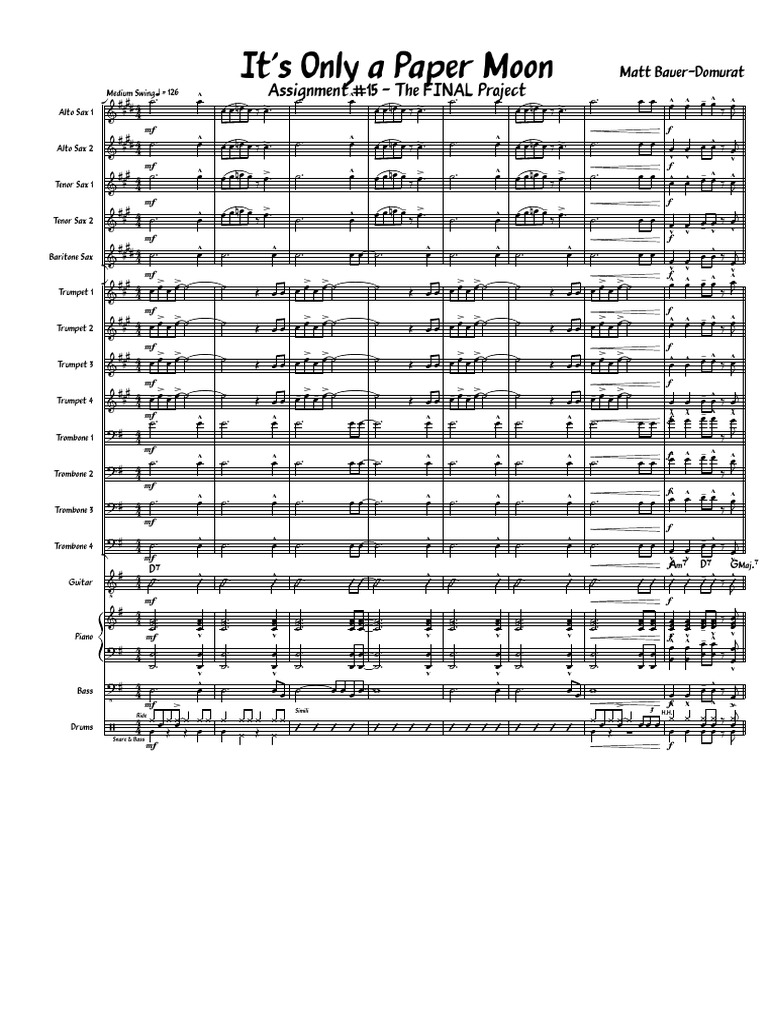 Its Only A Paper Moon Final Assignment | PDF | Musical Instruments