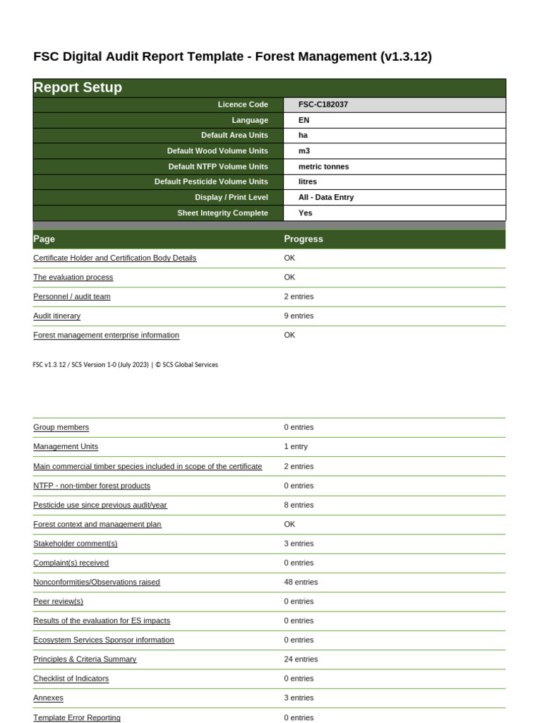 FSC Forest Management Audit Report 2023 | PDF | Forest Stewardship ...