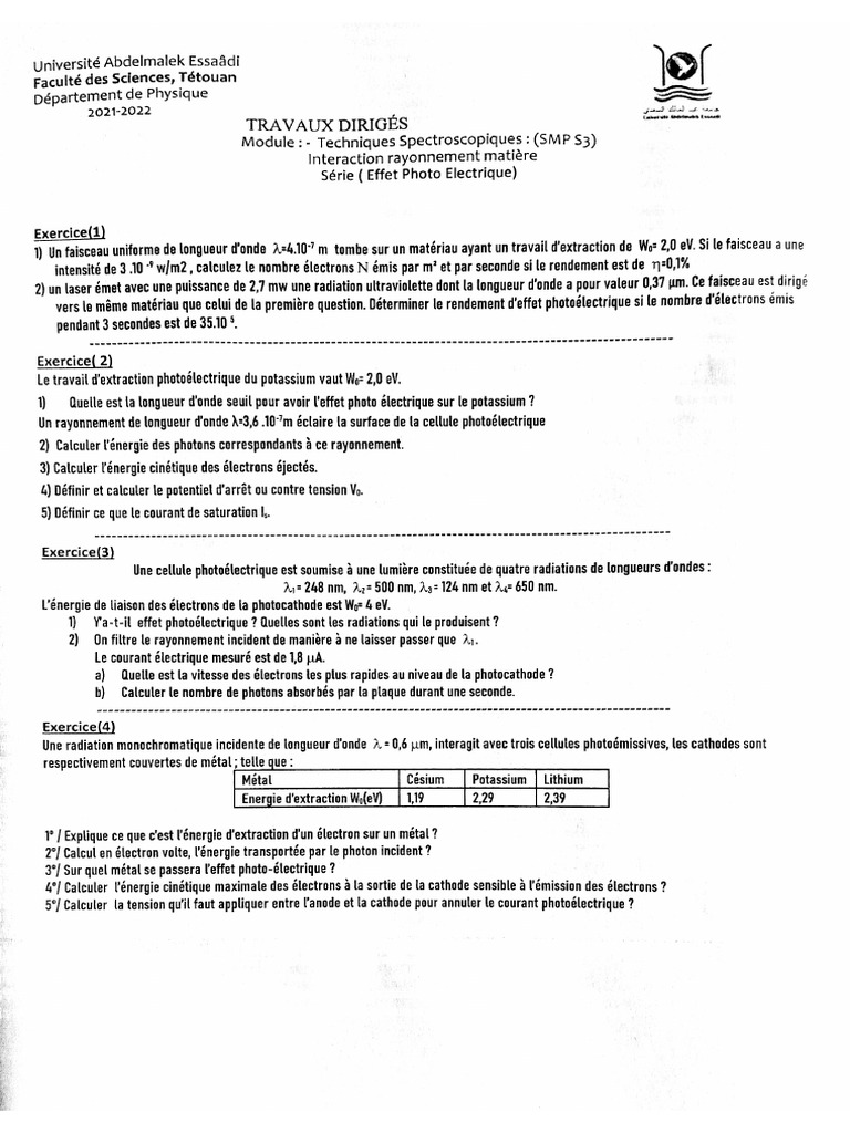 Corr TD Effet PH Elect SMP S3 21-22 | PDF