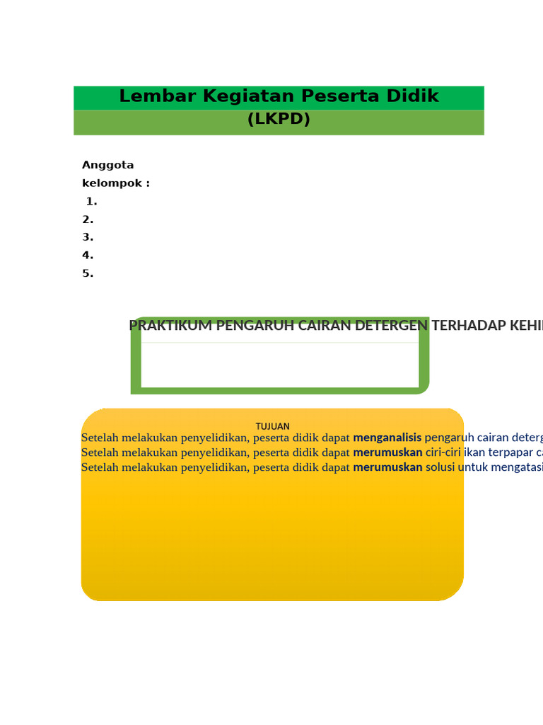 LKPD Pencemaran Lingkungan Air | PDF